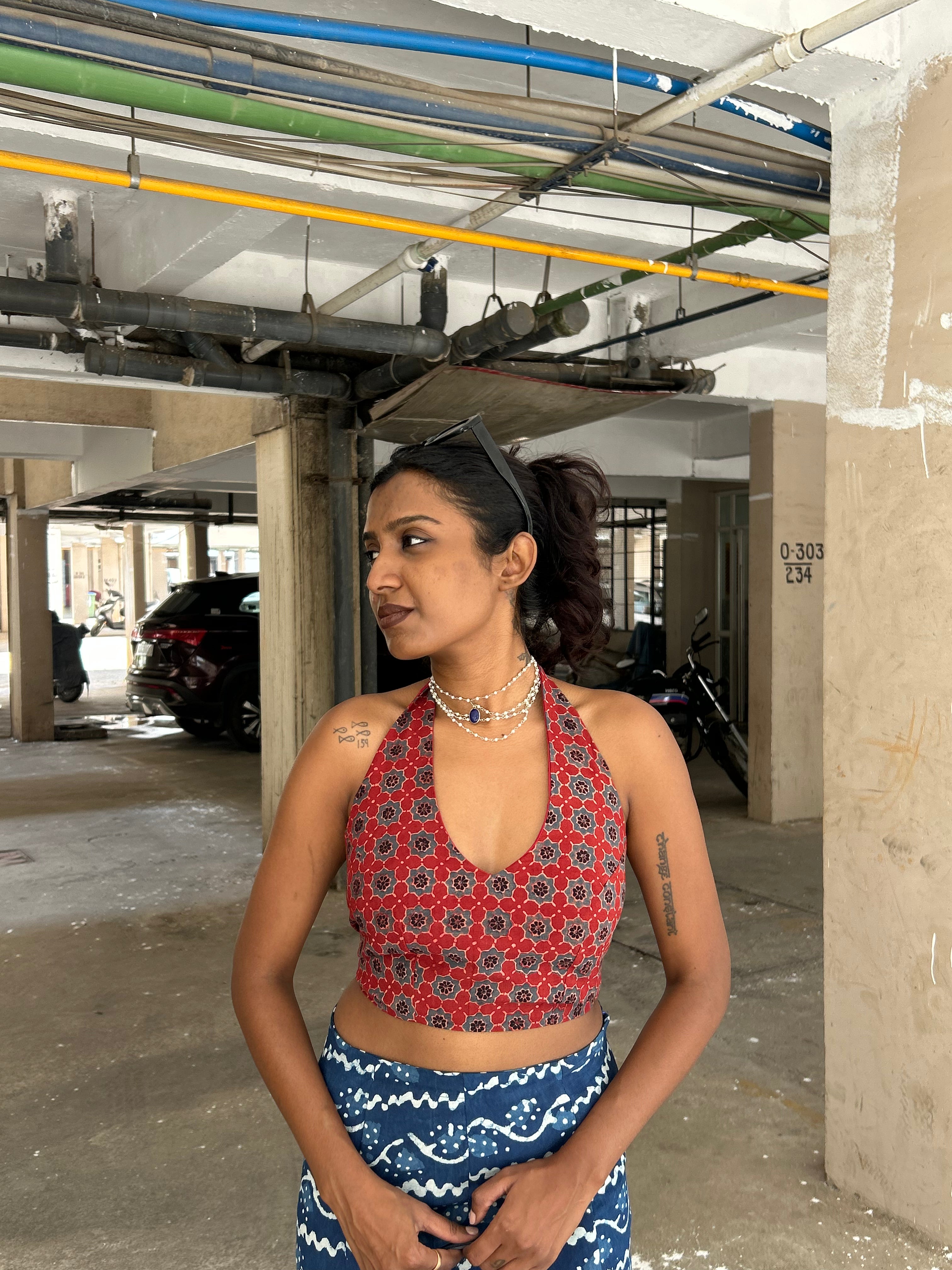 Heather: Red and Blue Ajrakh – Sakhe